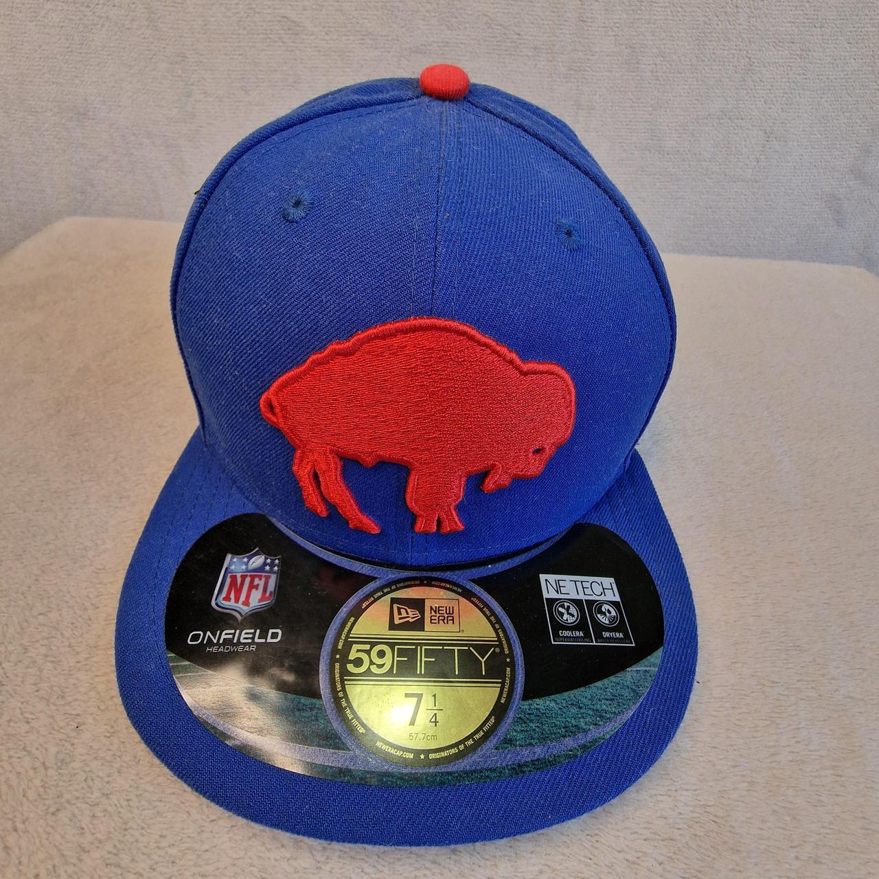 Buffalo Bills New Era Cap Hat 7 1/4 Blue Basic... - Depop