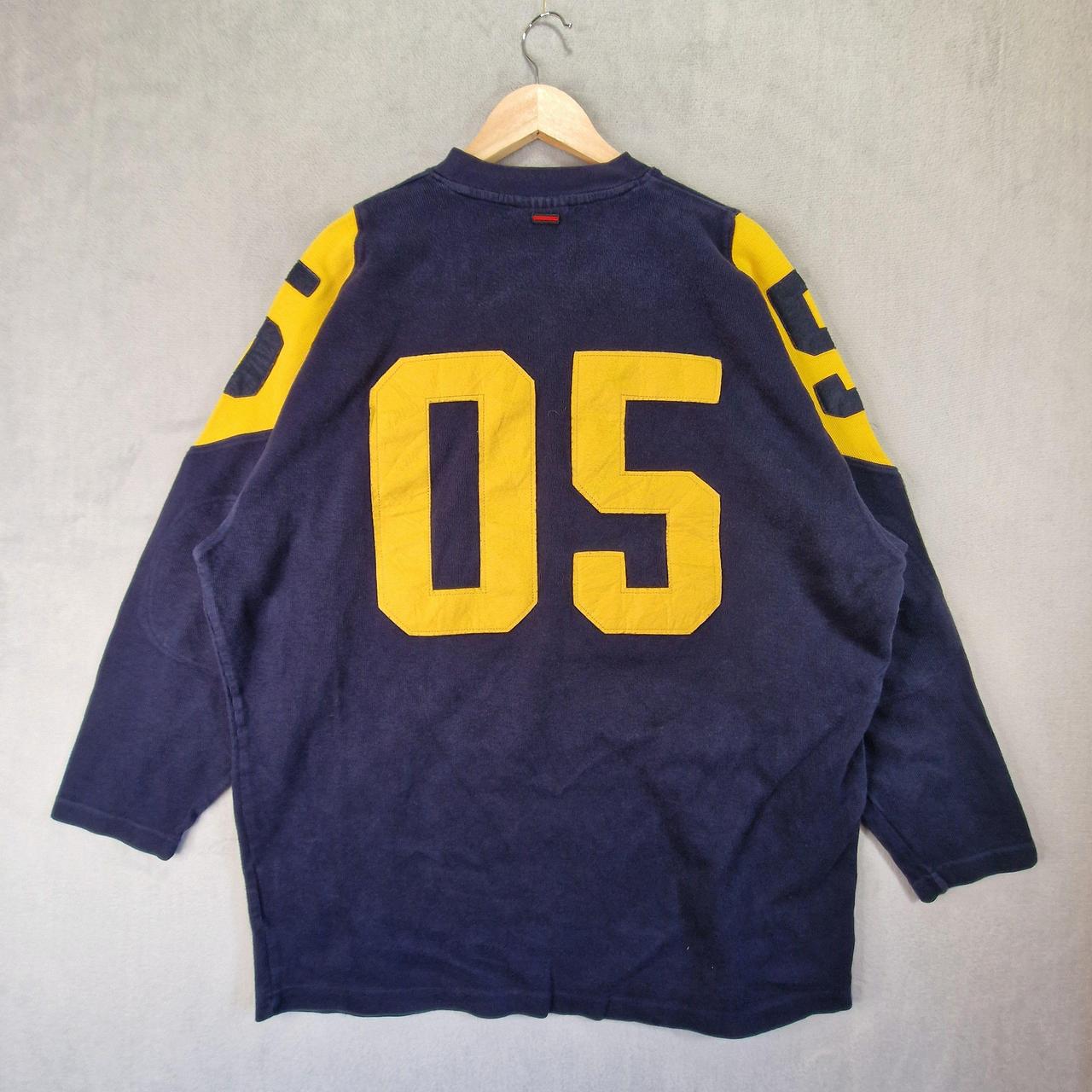 Vintage Fubu Jersey Sweatshirt Men XL Blue 1992... - Depop