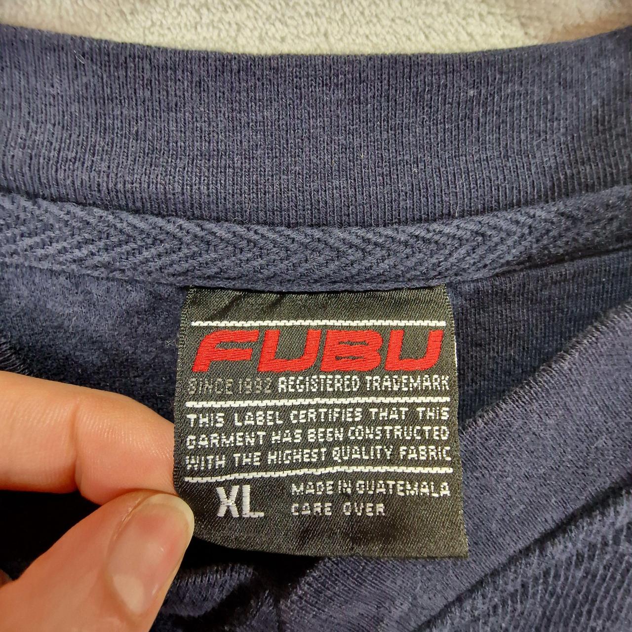 Vintage Fubu Jersey Sweatshirt Men XL Blue 1992... - Depop