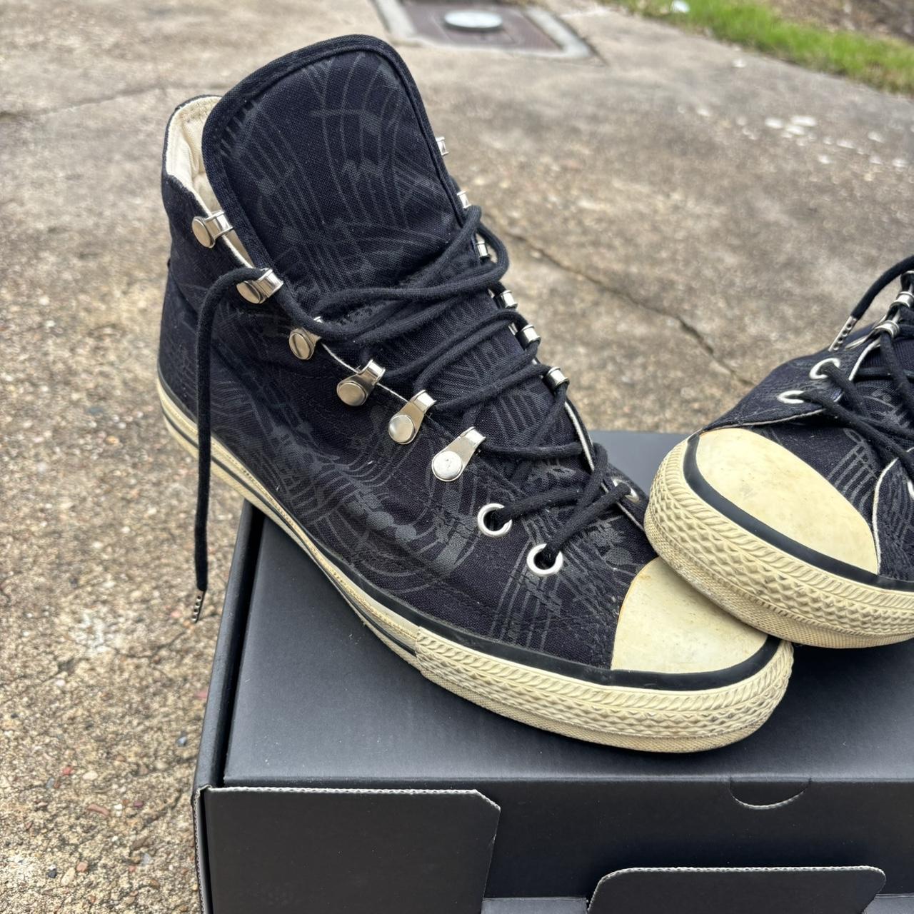 Number nine black musical note converse with... | Depop