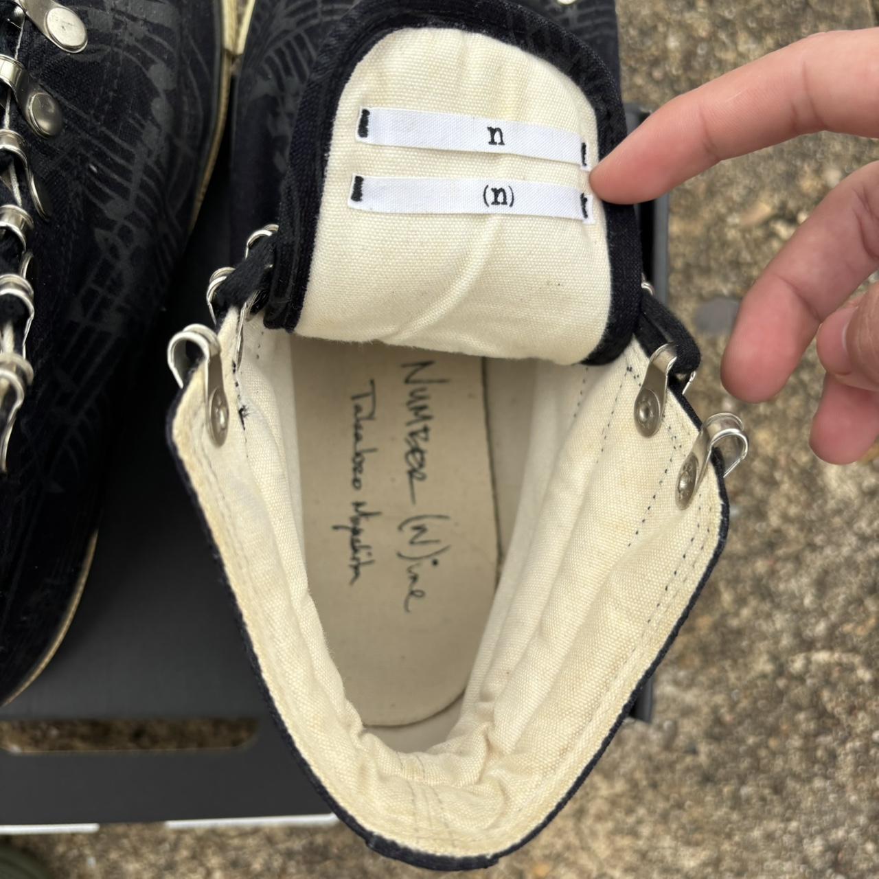 Number nine black musical note converse with... | Depop