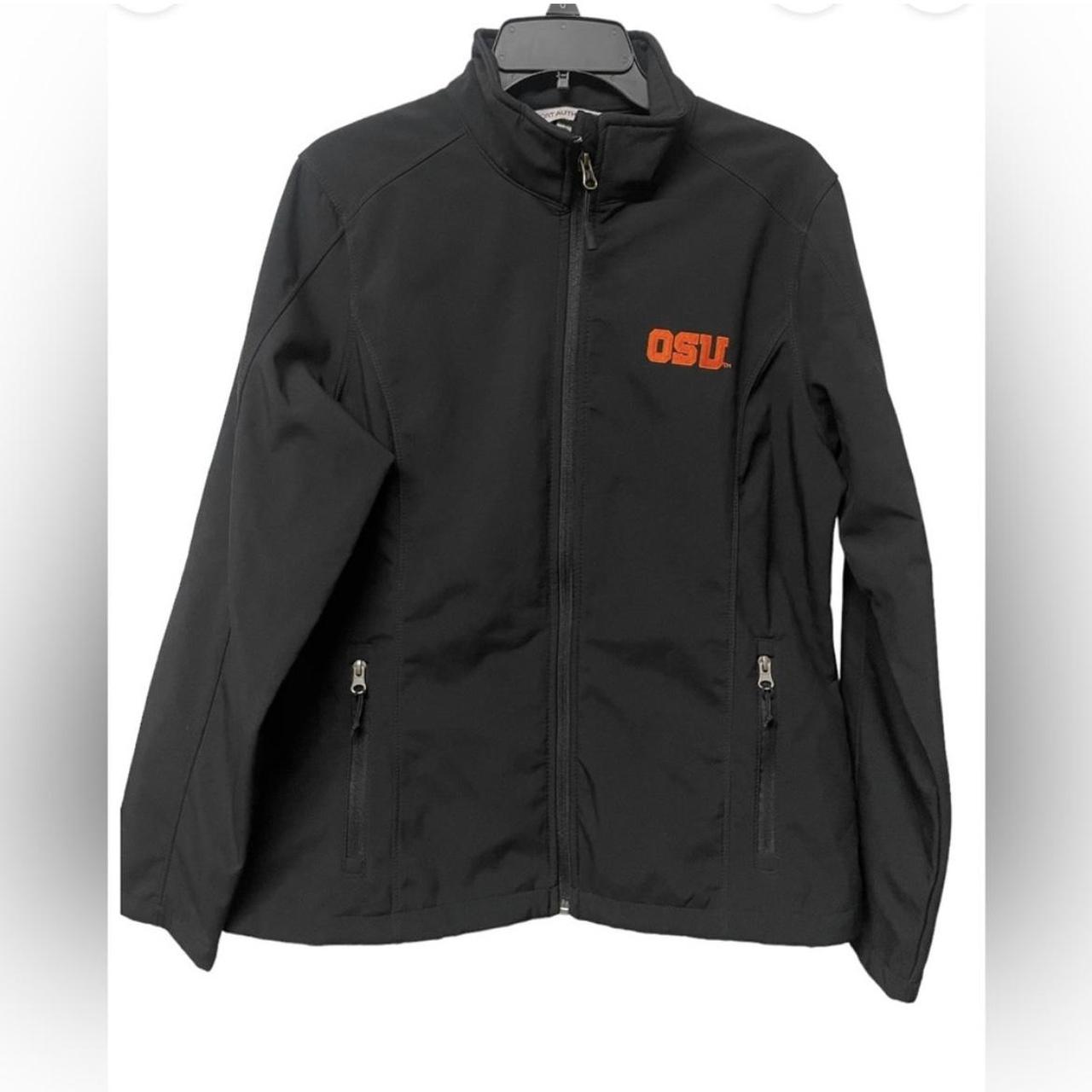 Port authority OSU rain resistant zip up jacket,... - Depop