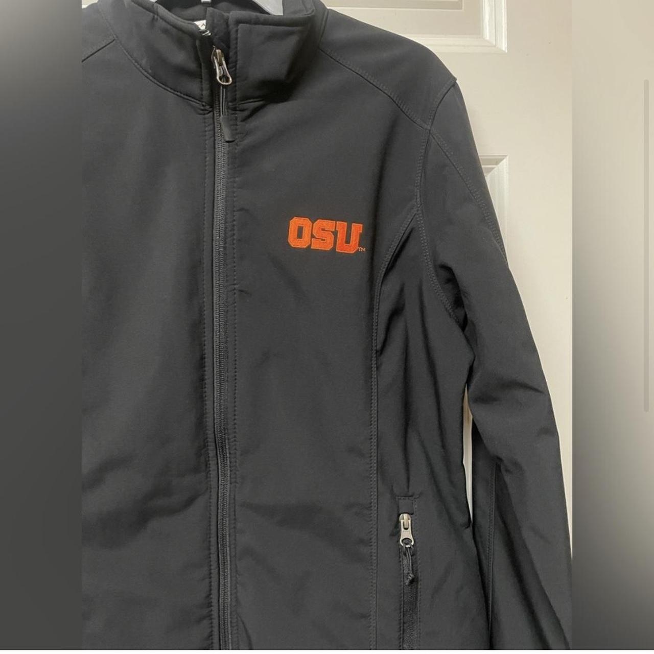 Port authority OSU rain resistant zip up jacket,... - Depop