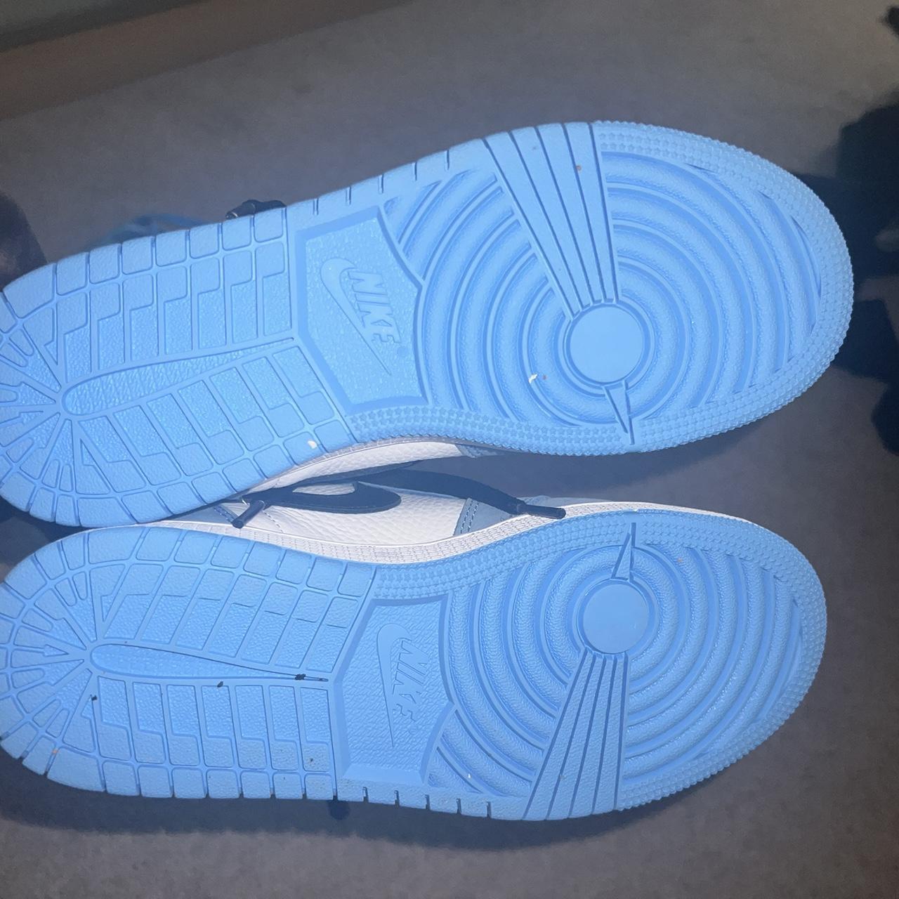 University blue high air Jordan’s size 4 #jordans... - Depop