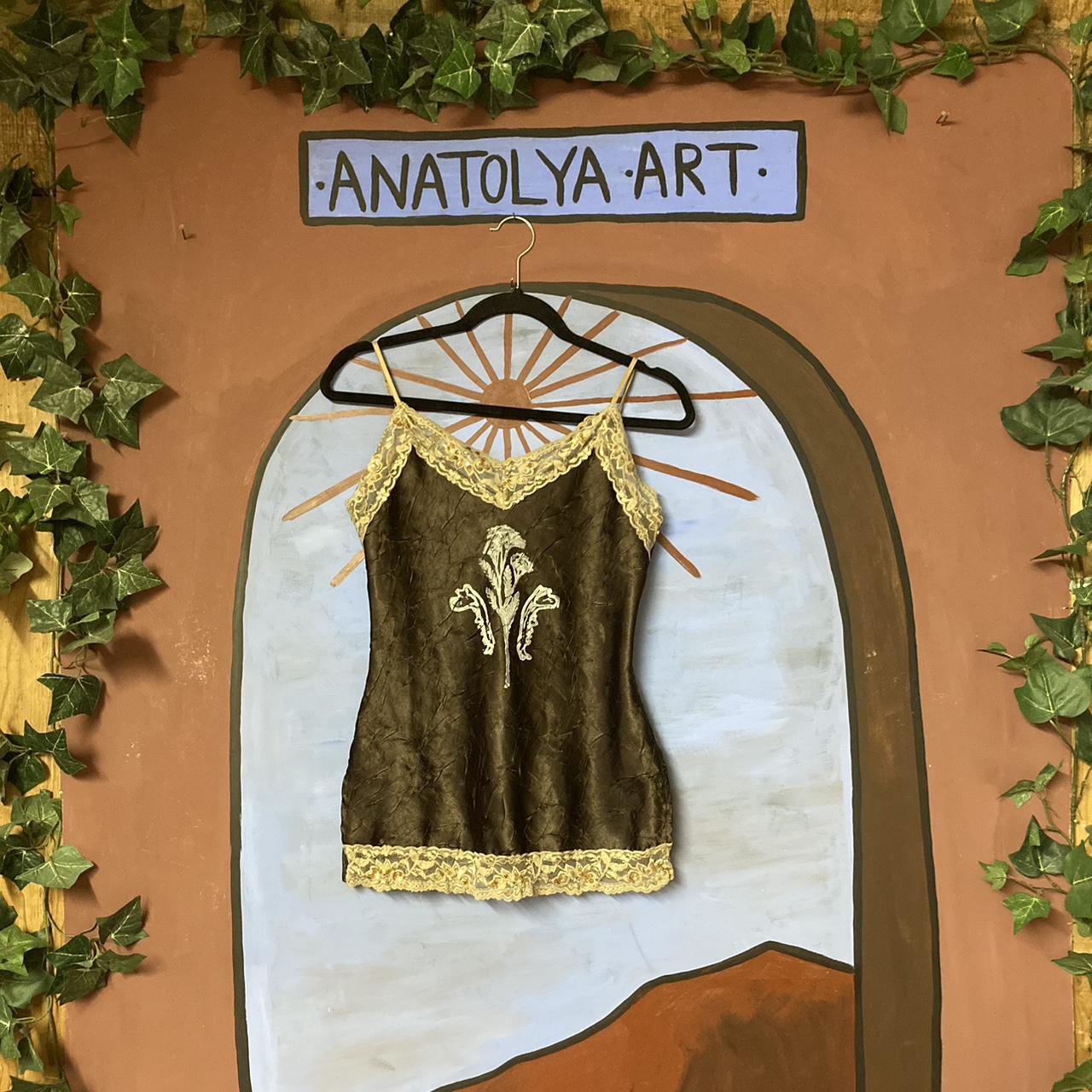 hand printed tank The most stunning brown tank... - Depop