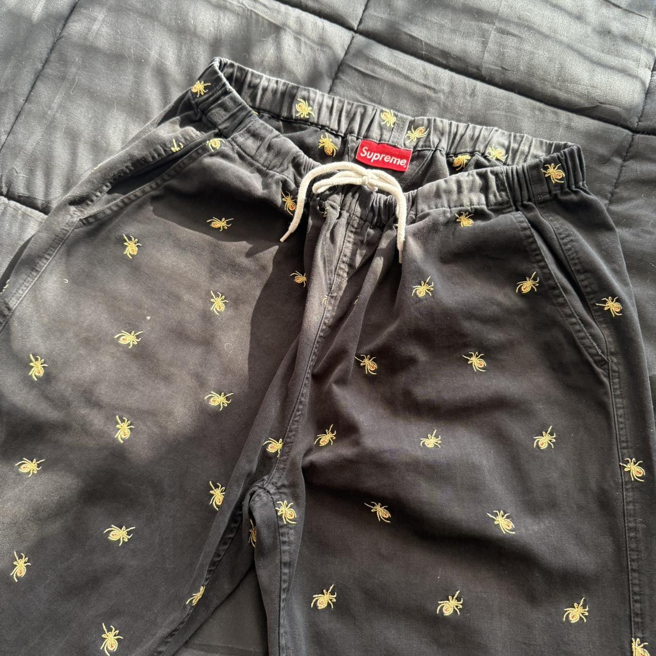 Supreme Embroidered Spiders Sweatpants from... | Depop