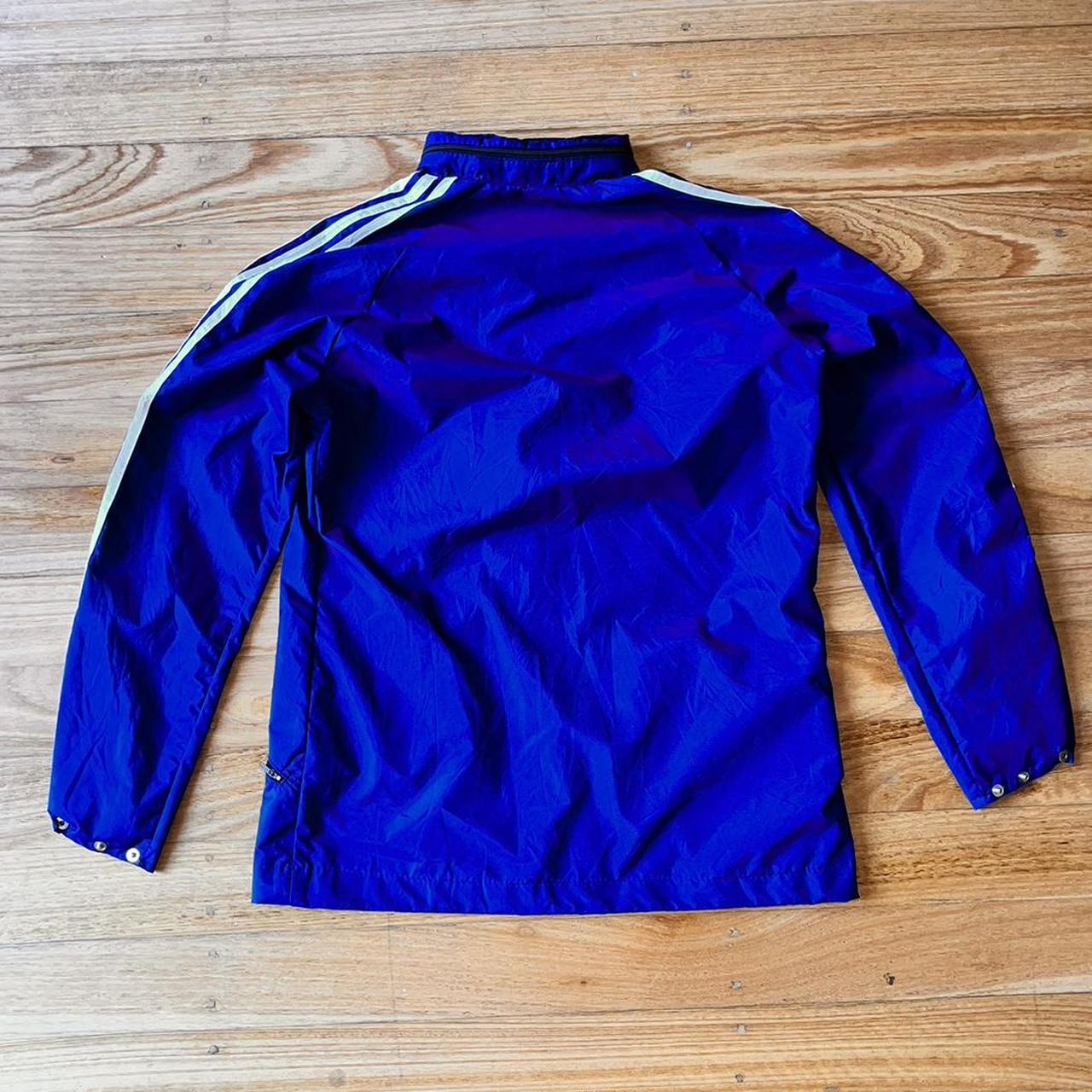 Vintage Adidas navy blue windbreaker/jacket. Size... - Depop