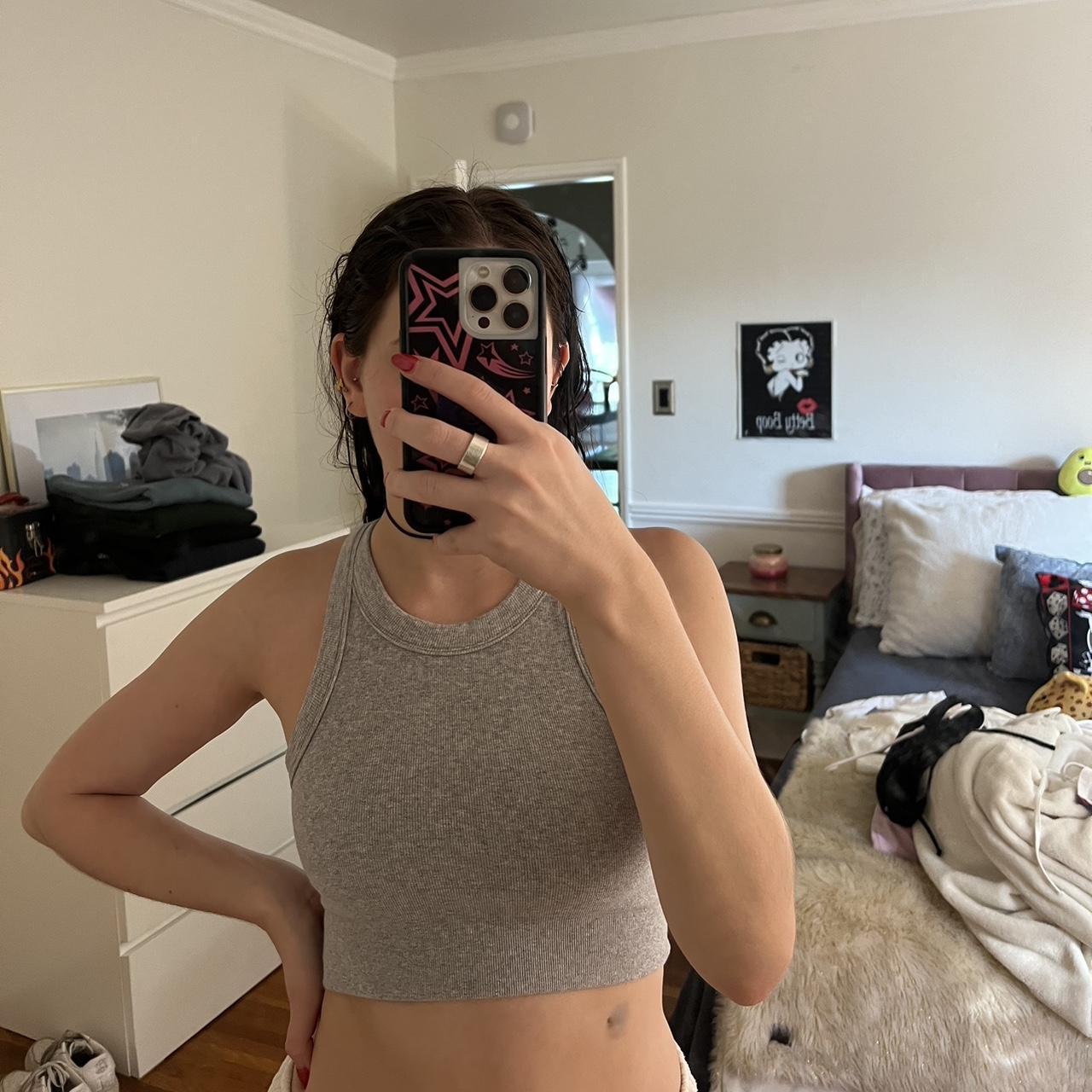 Alo seamless delight bra in grey Worn once In... - Depop