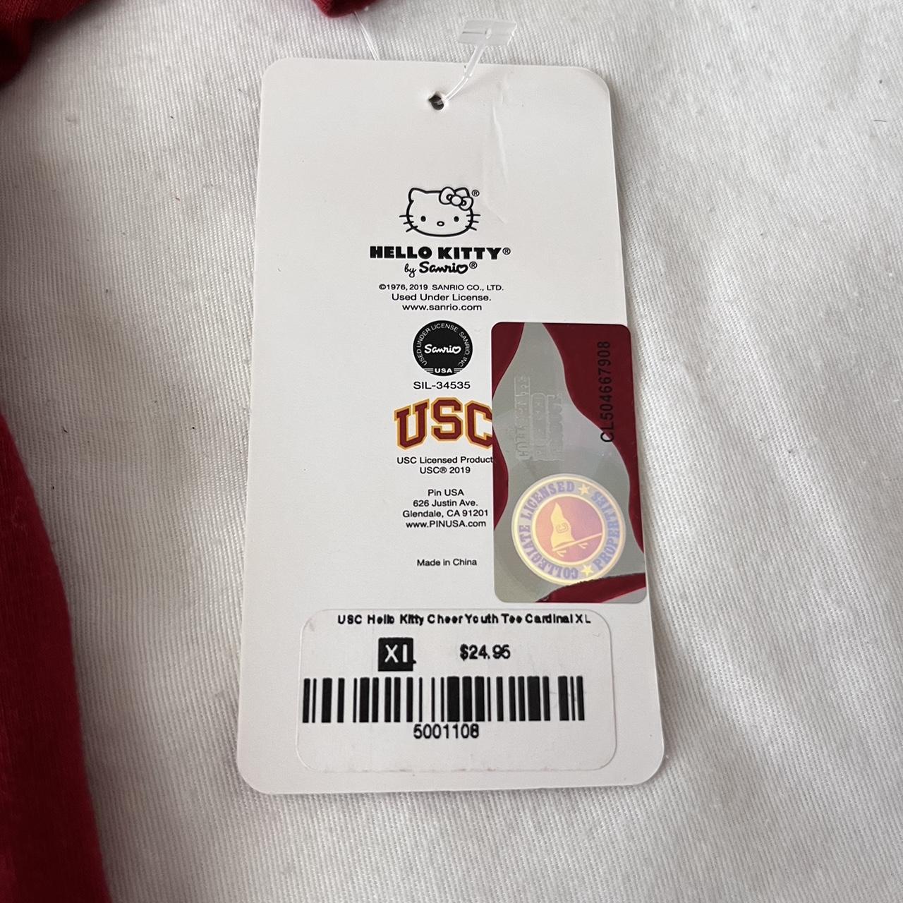 cardinal maroon red hello kitty cheer USC youth... - Depop