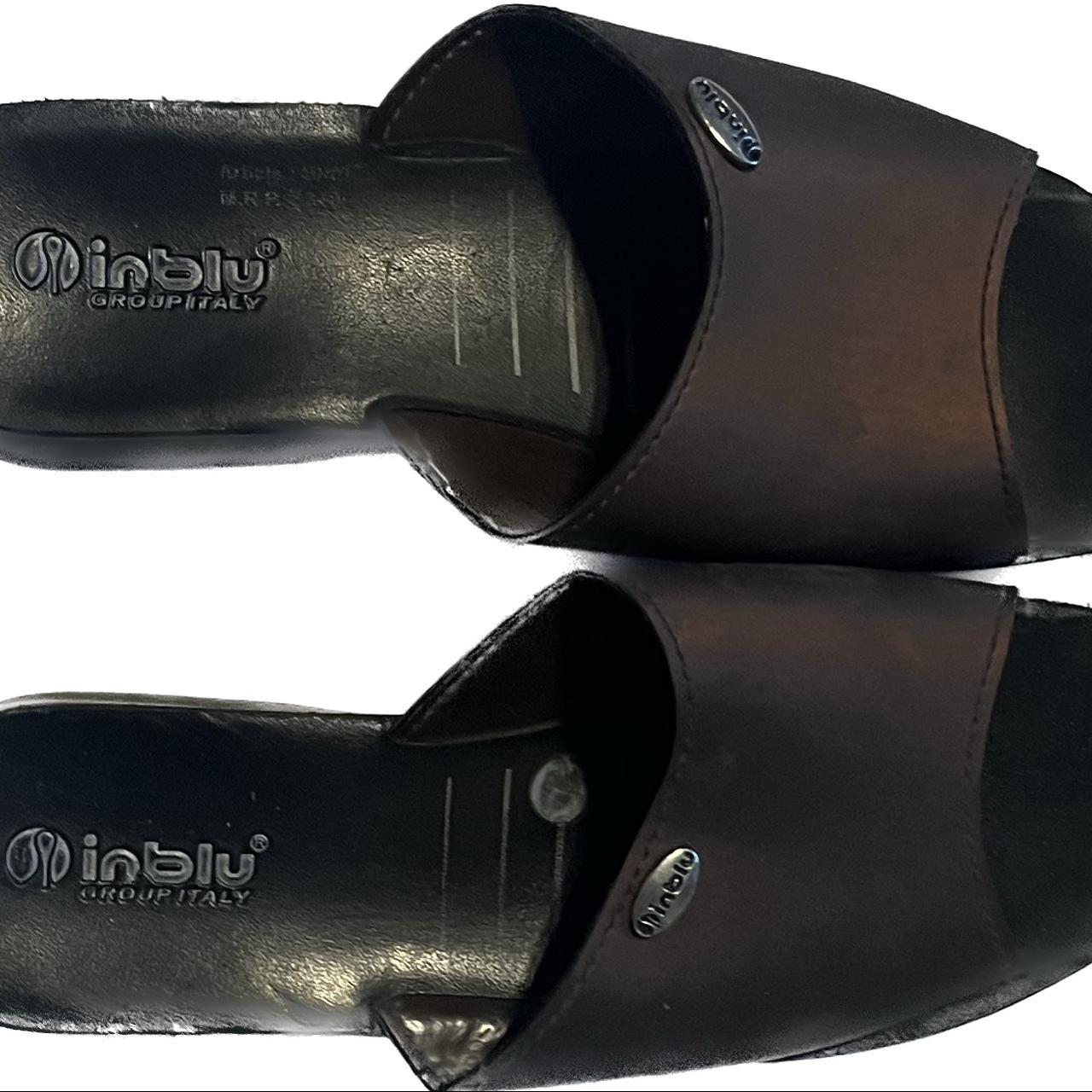 brown Inblu platform sandals. European size 35, fits... - Depop