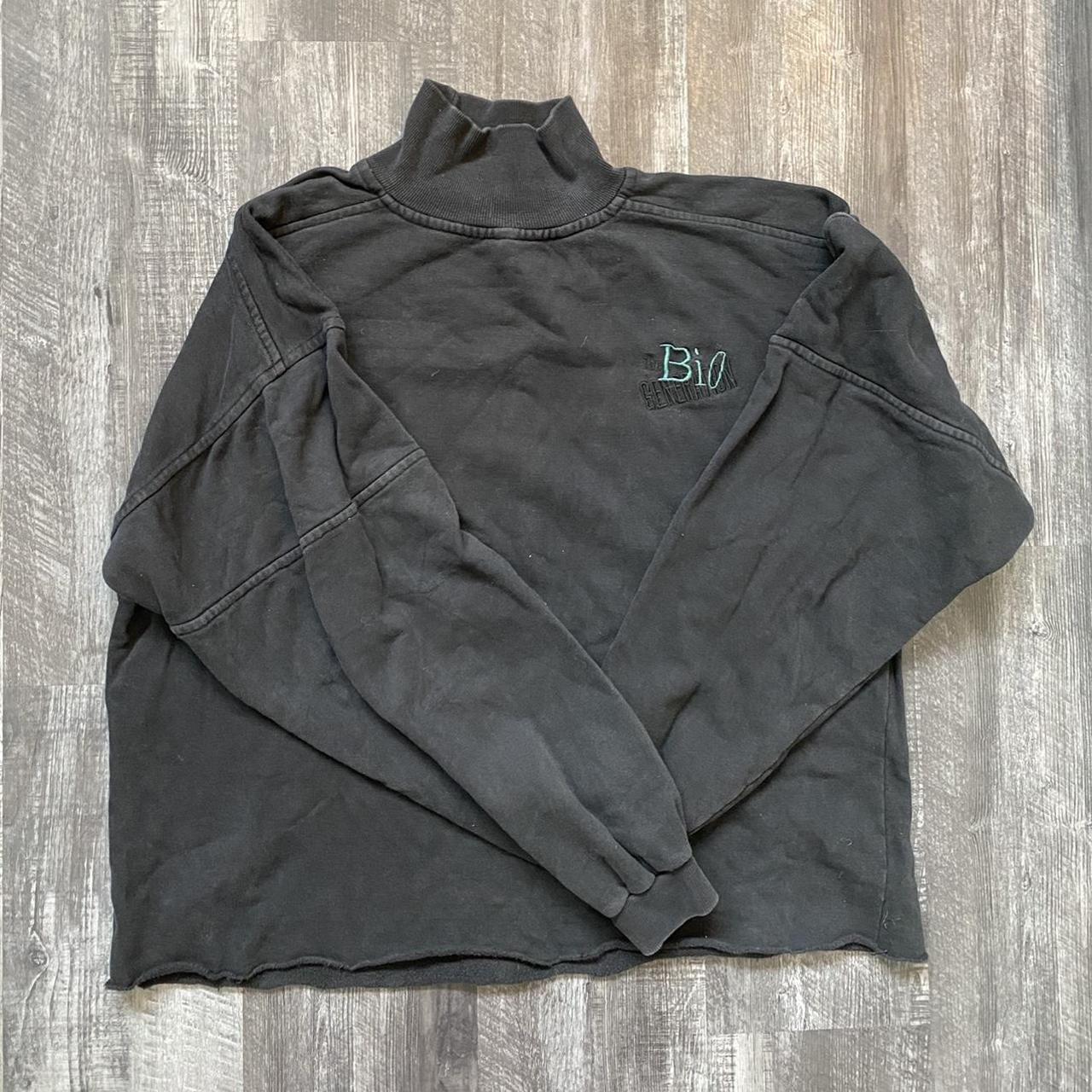 Vintage 2XL turtleneck sweatshirt “Bio Generation”... - Depop