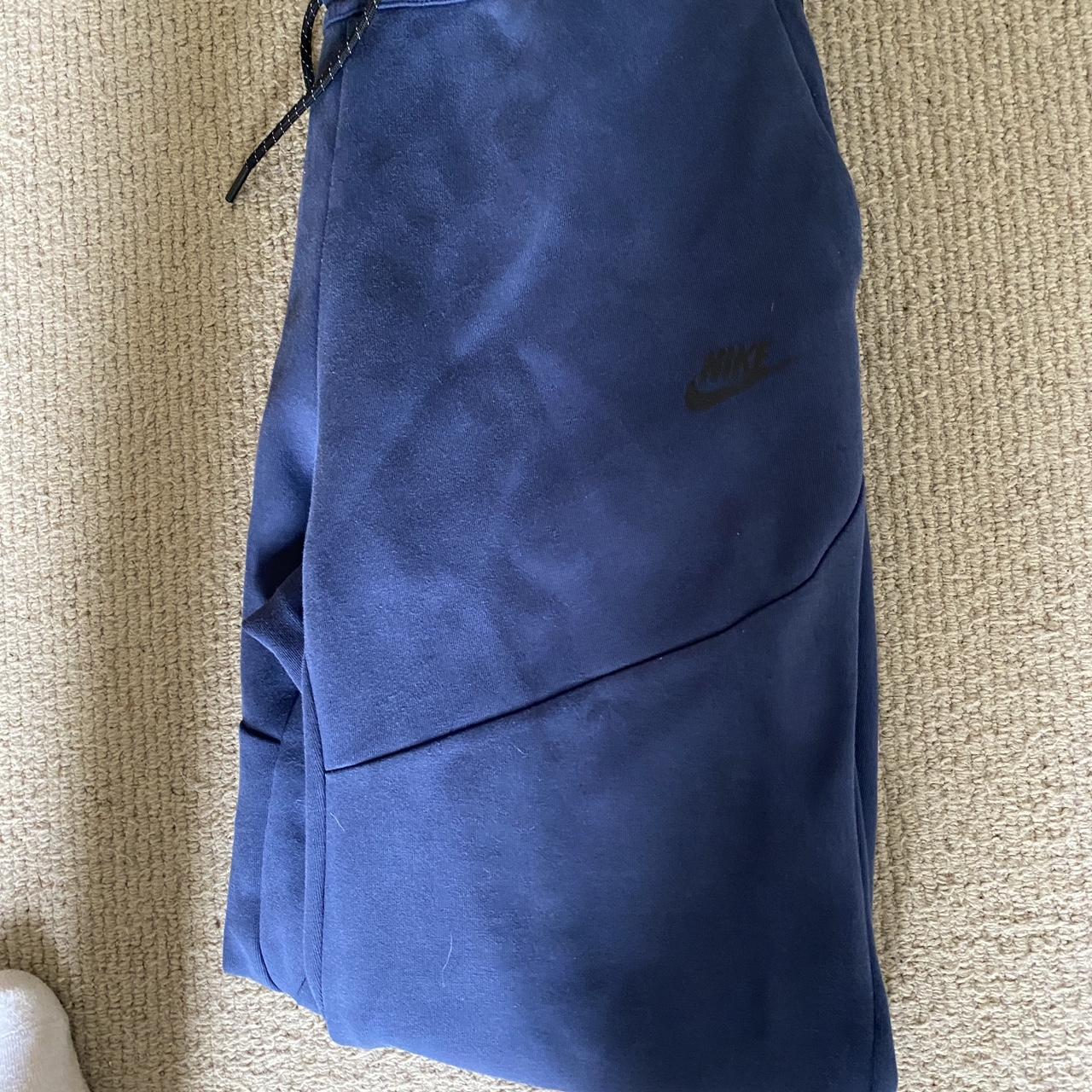 Men’s navy blue tech fleece joggers size medium... - Depop