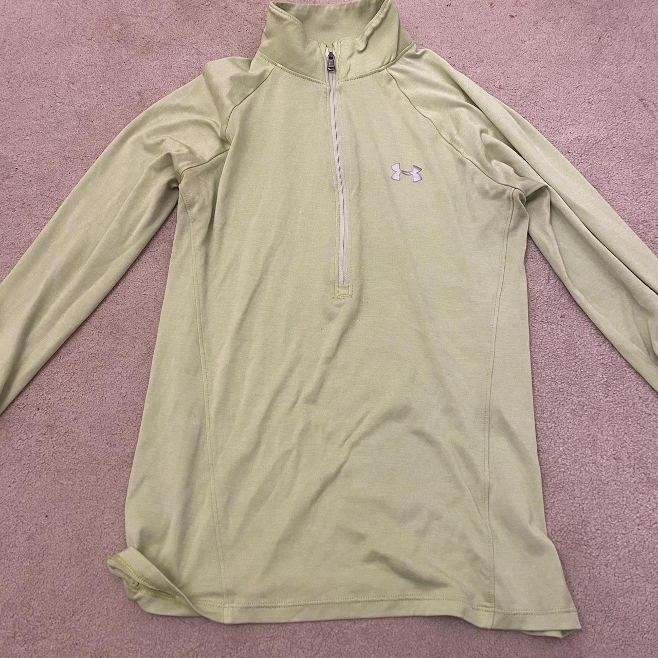 Small yellow under armour running jumper - Depop