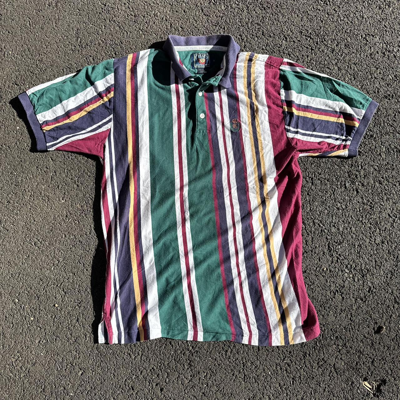 Vintage chaps, Ralph Lauren multicolor polo... - Depop