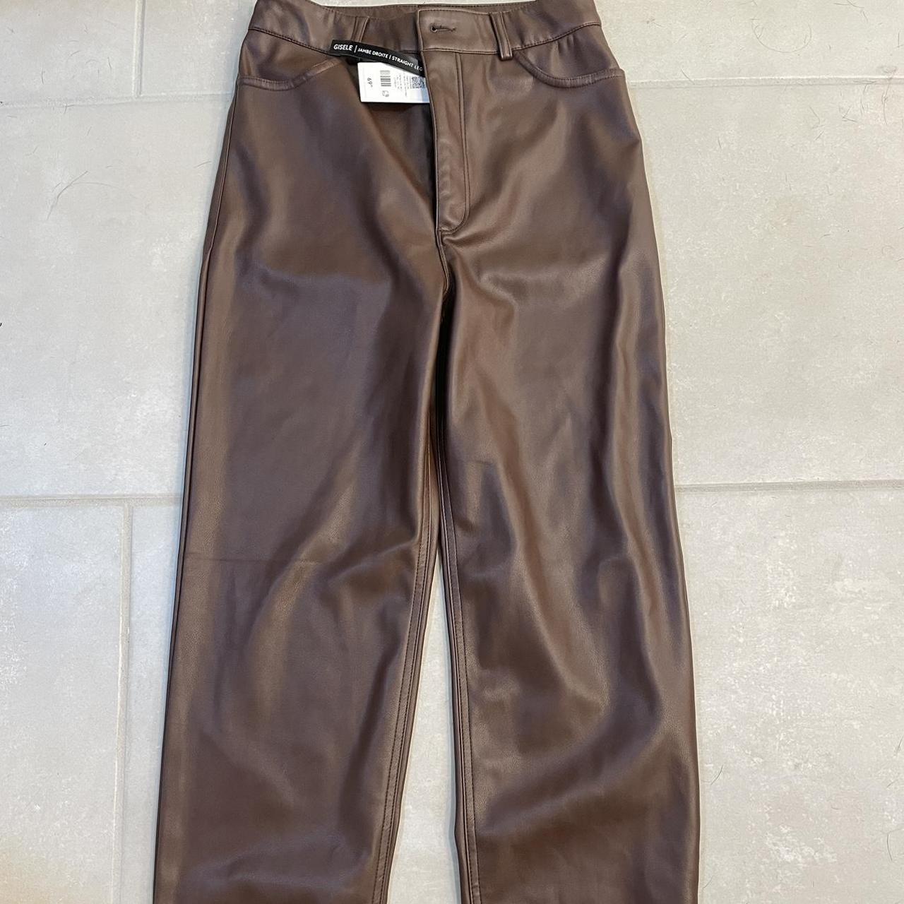 NWT Dynamite Gisele Faux leather pants in brown! - Depop