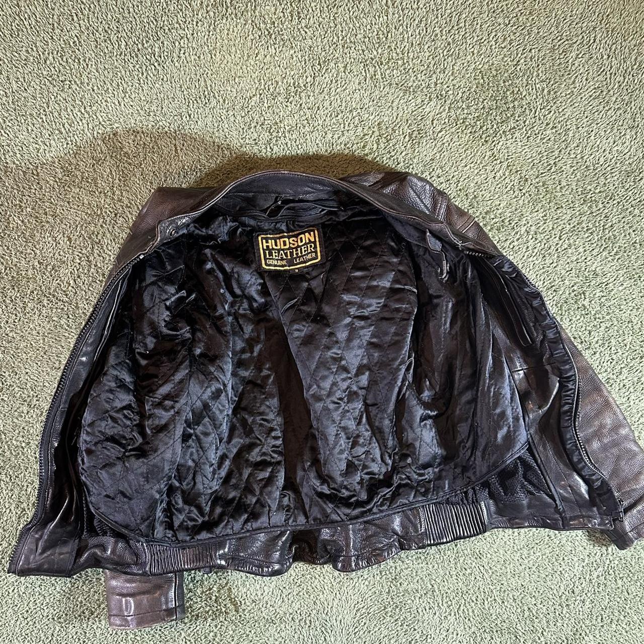 Genuine Leather Vintage Hudson leather jacket with... - Depop