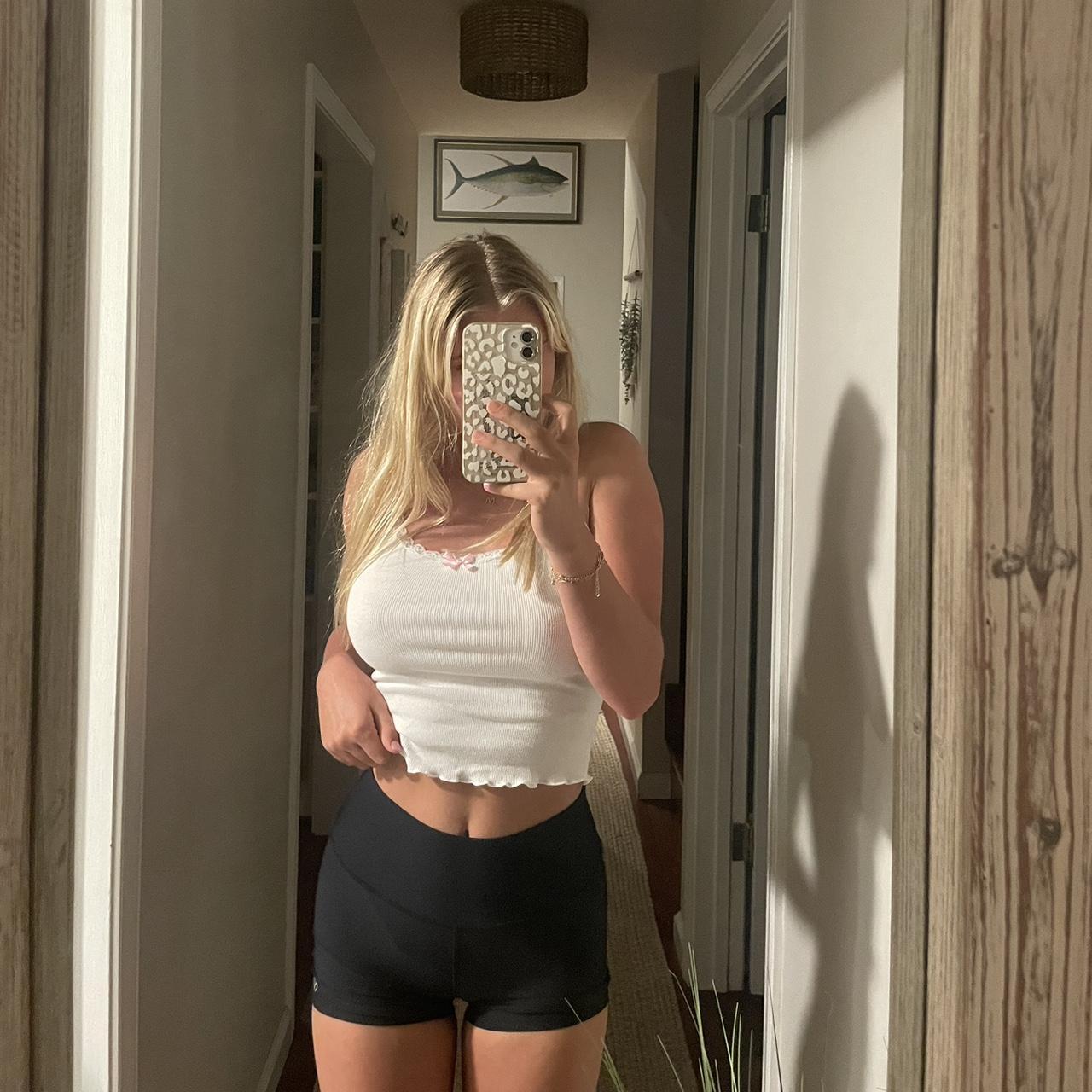 Super cute Alo shorts!! #alo #workoutshorts #shorts... - Depop