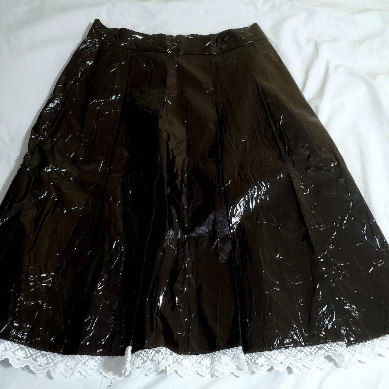 Shushu tong faux leather lace skirt brand new with... - Depop