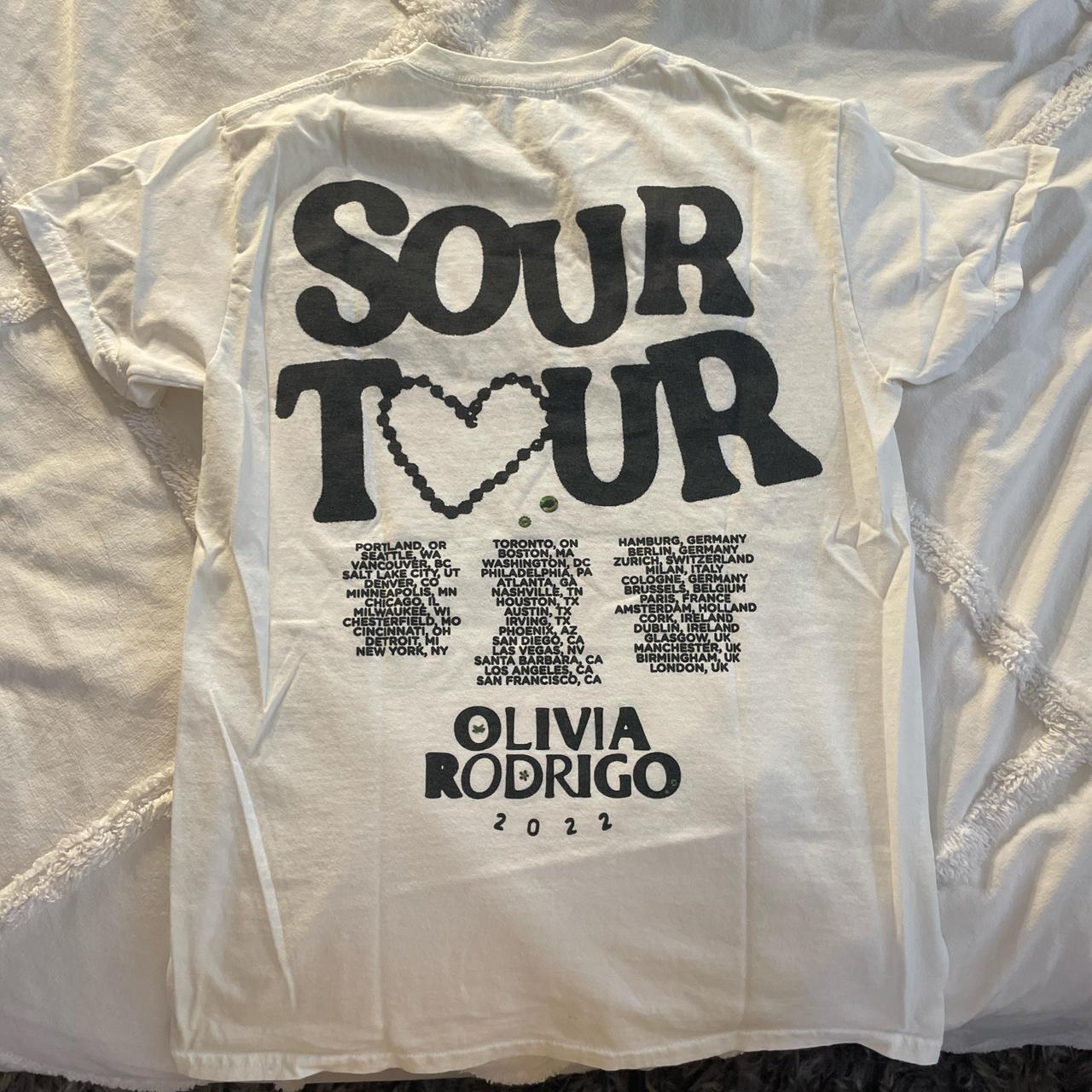 OFFICIAL olivia rodrigo sour tour merch graphic... - Depop