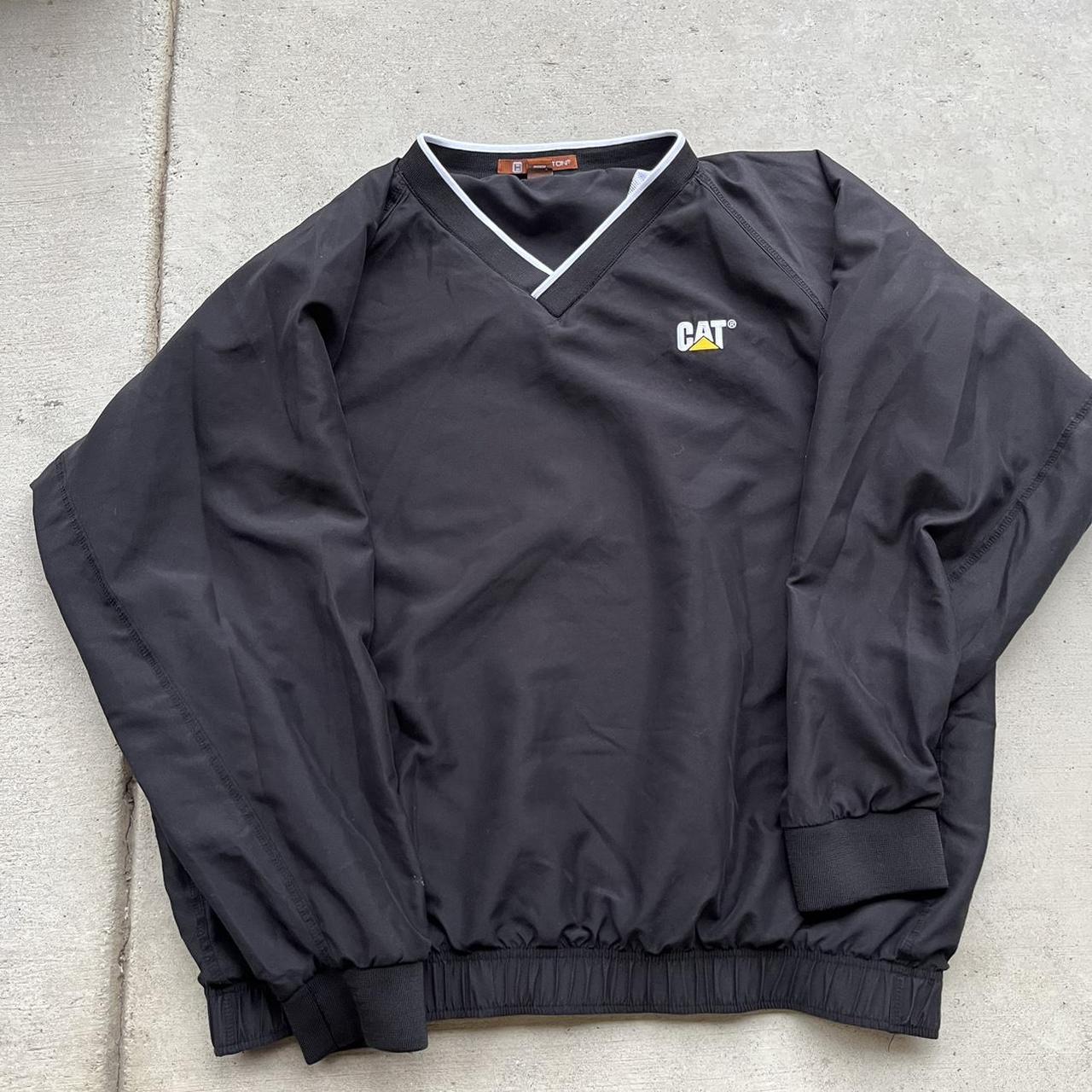 Black CAT windbreaker - Depop