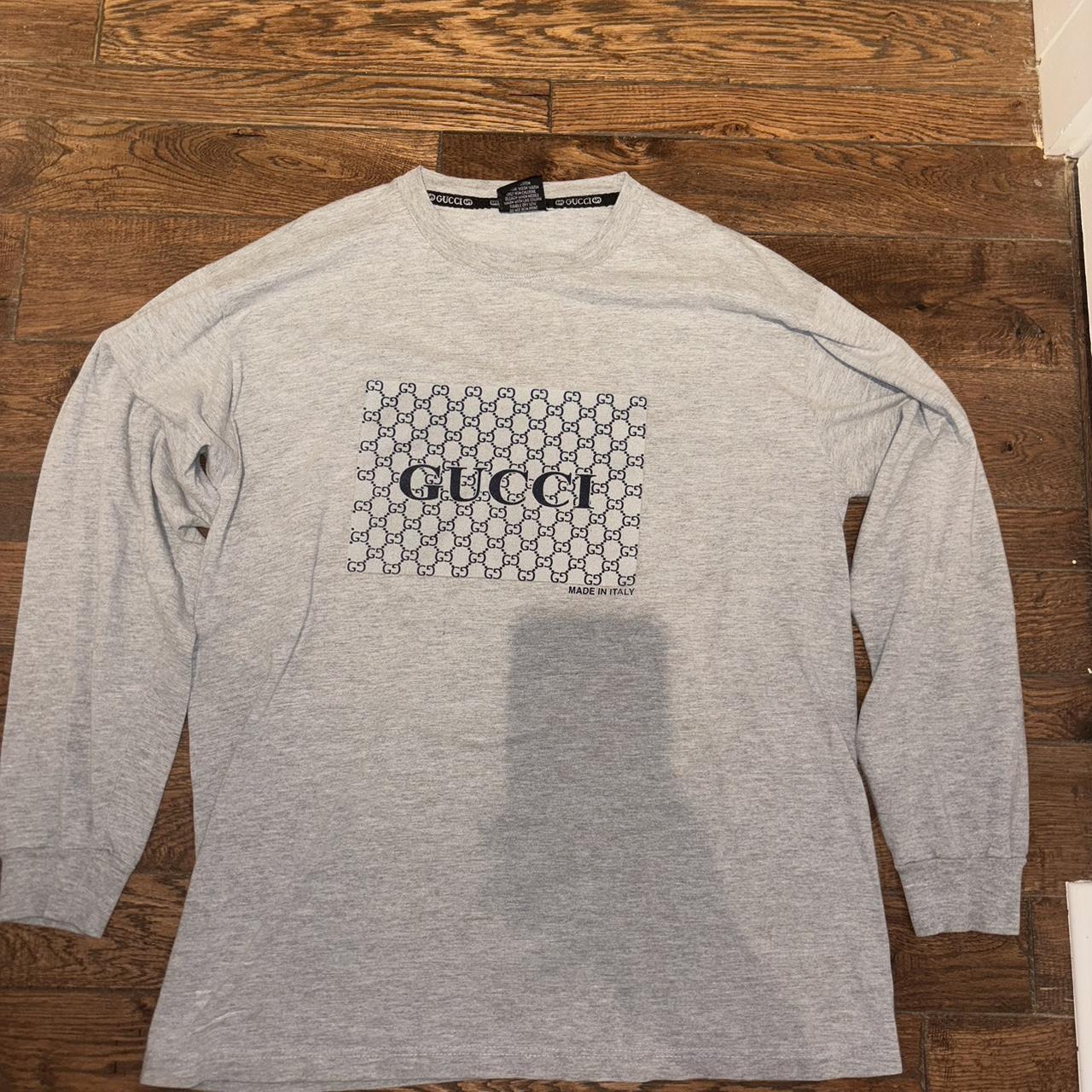 Vintage bootleg Gucci long sleeve Size large In... - Depop