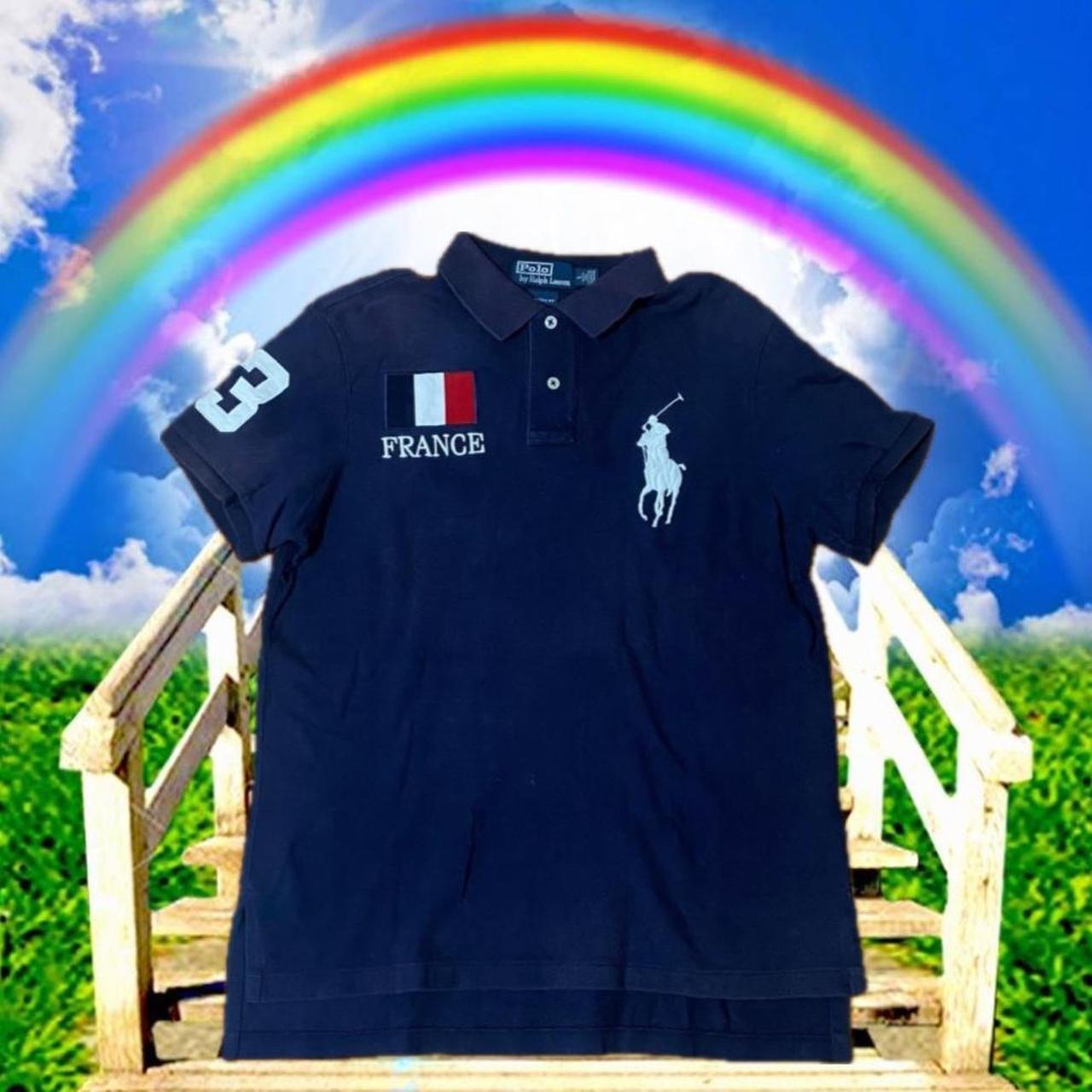 🇫🇷BEAUTIFUL NAVY BLUE FRANCE POLO🇫🇷 LARGE 💯THIS IS SO... - Depop