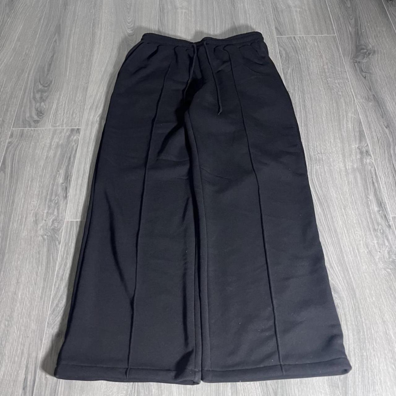 cyber 2k wide leg mega baggy ribbed sweatpants size... - Depop