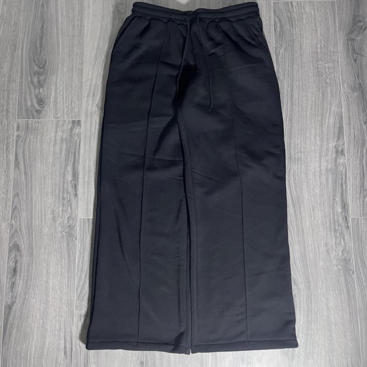 cyber 2k wide leg mega baggy ribbed sweatpants size... - Depop