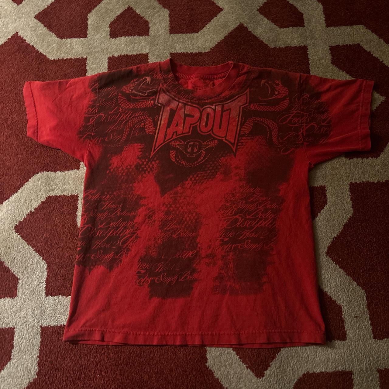 Small red tapout shirt One of my favorite shirts but... - Depop