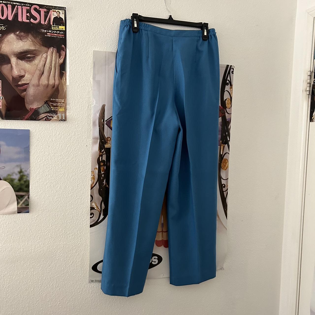 blue long pants 💗💗 size: 12 such cute statement... - Depop