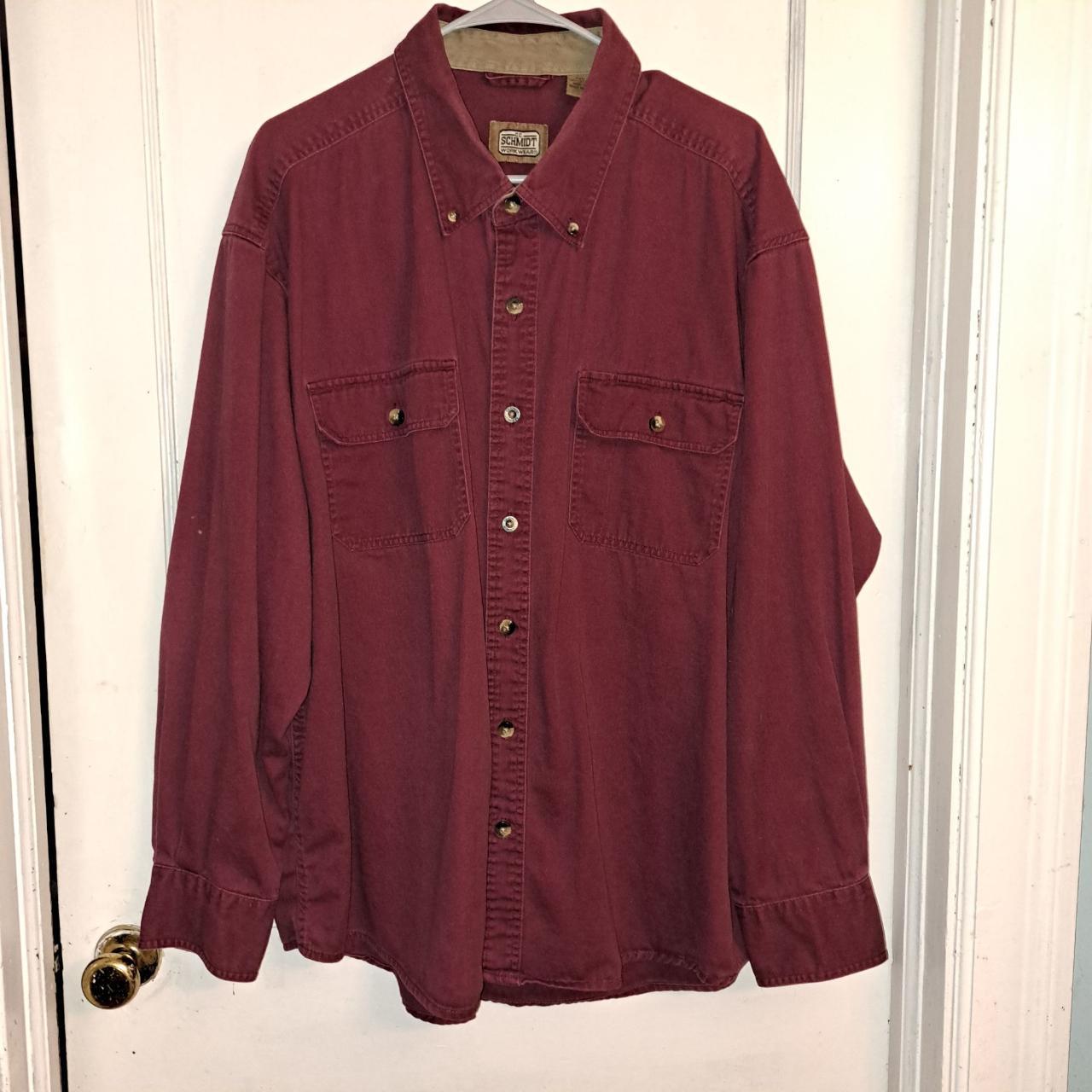 C.E. Schmidt Workwear long sleeve workshirt 100%... - Depop