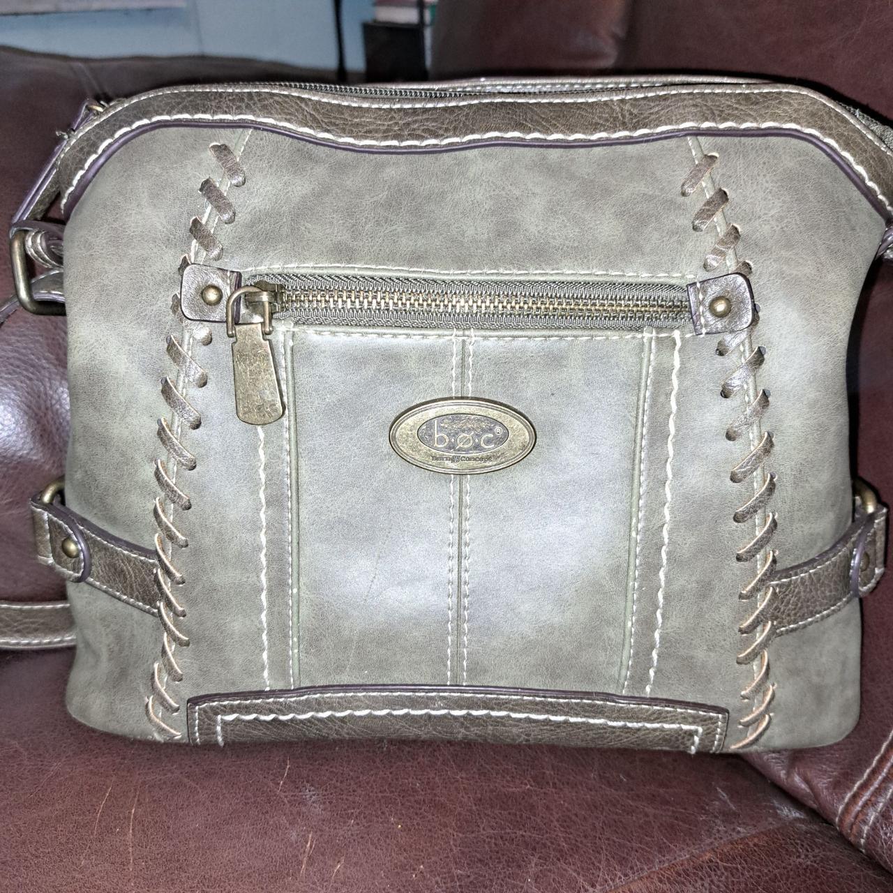 BOC (born of concept) grey 'distressed' handbag with... - Depop