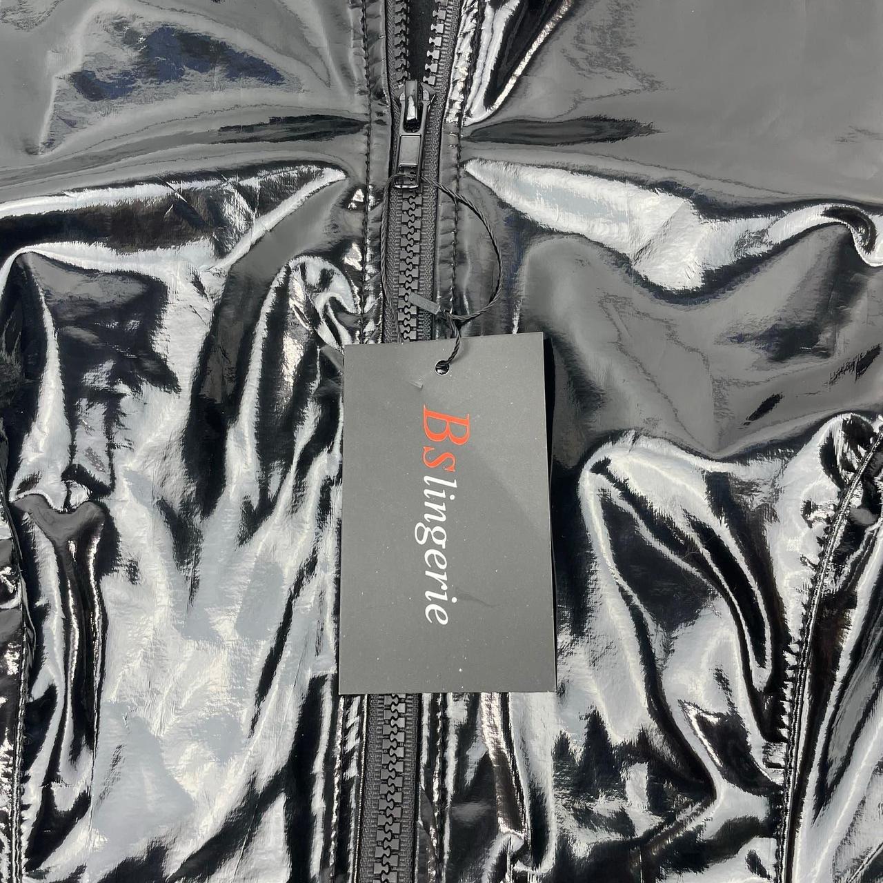 NWT BSLINGERIE Wetlook Black PVC Teddy Bodysuit Sz... - Depop