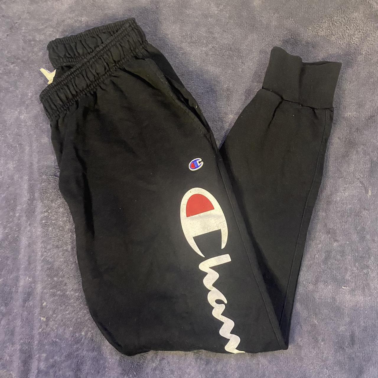 Black Champion Sweats - Depop