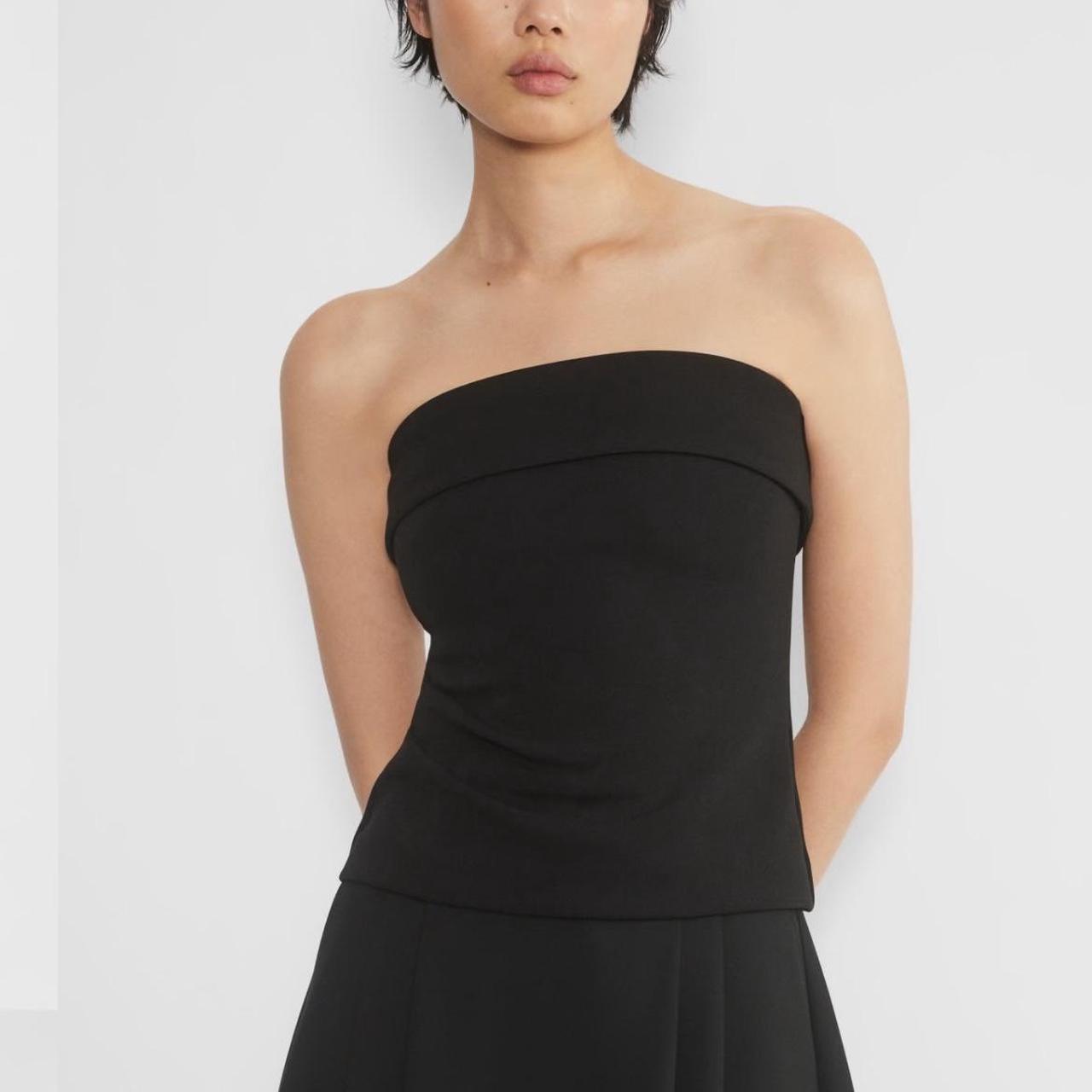 Aritzia Eyecatcher Black Strapless Top... - Depop