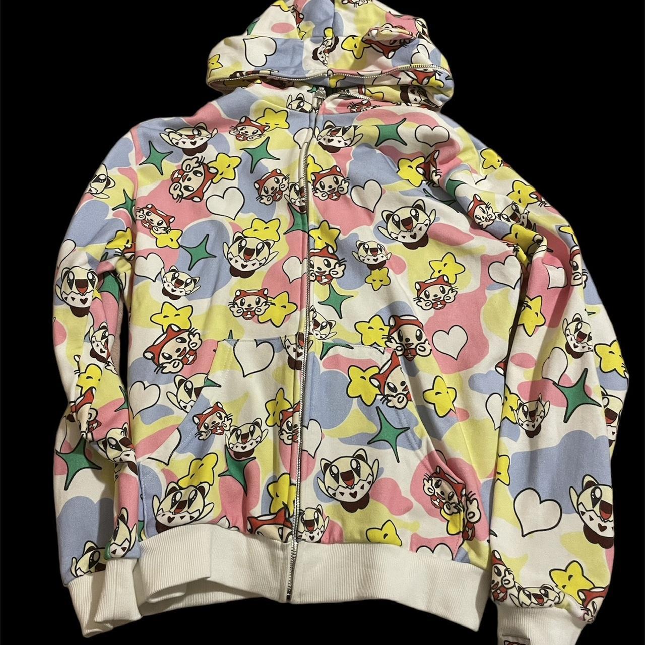 Cyber y2k Camo Full zip up Reminds me of Bape Mint... - Depop