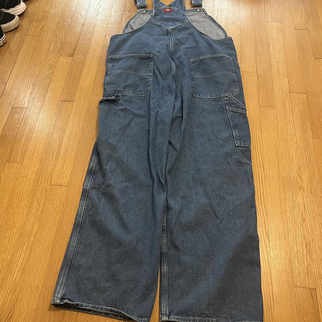 Vintage 90s Baggy Dickies Overalls 38x32 Size... - Depop