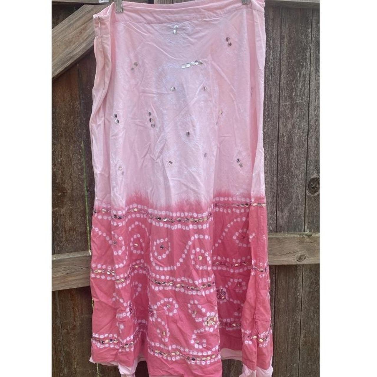 Pink ombré maxi skirt Gypsy Genie vibes Summer Fairy - Depop