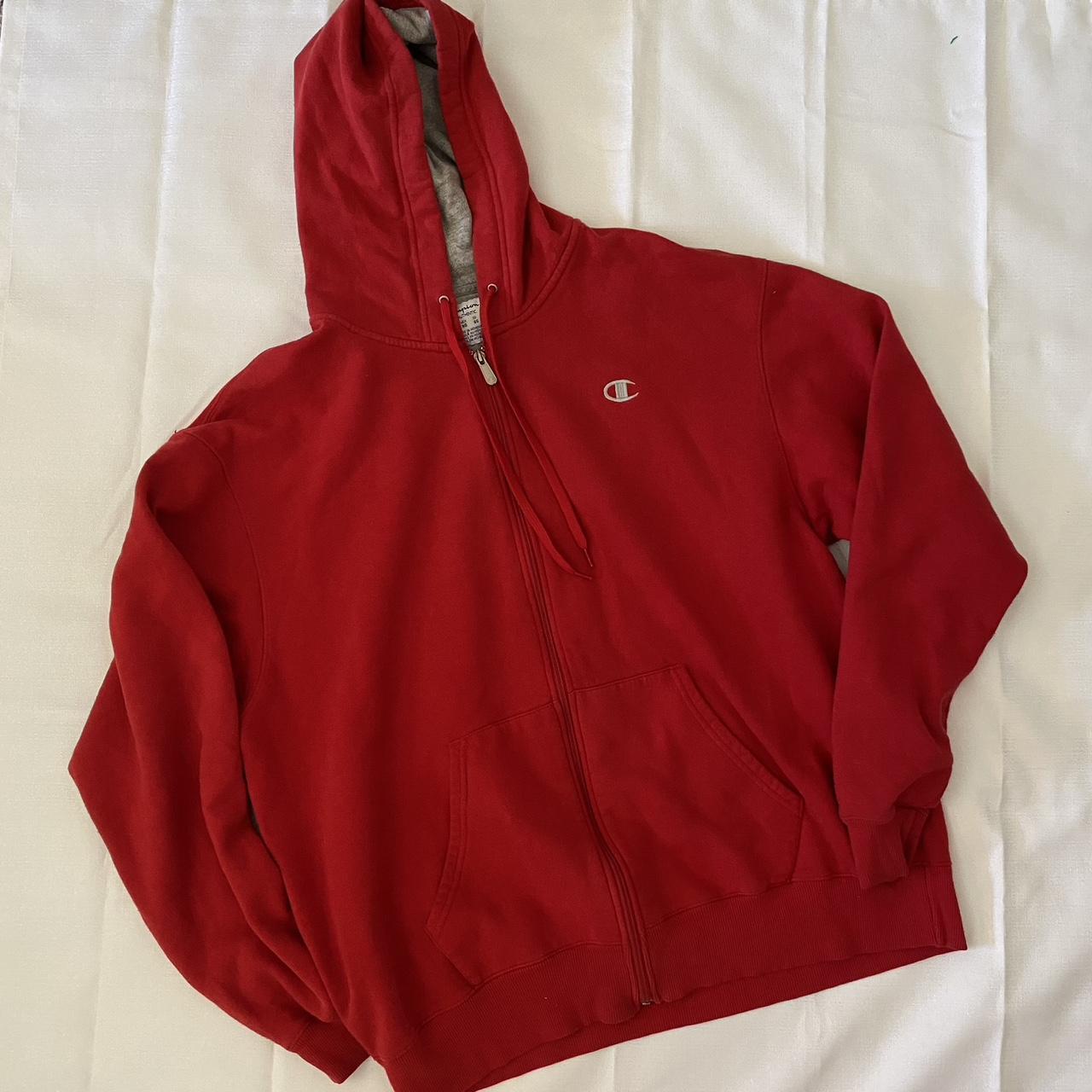 champion red hoodie ! shipping: $10.99 #champion... - Depop