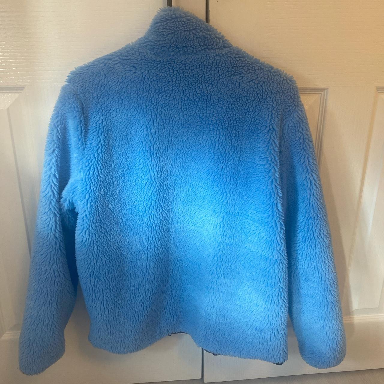 Urban outfitters blue fleece jacket #urban... - Depop