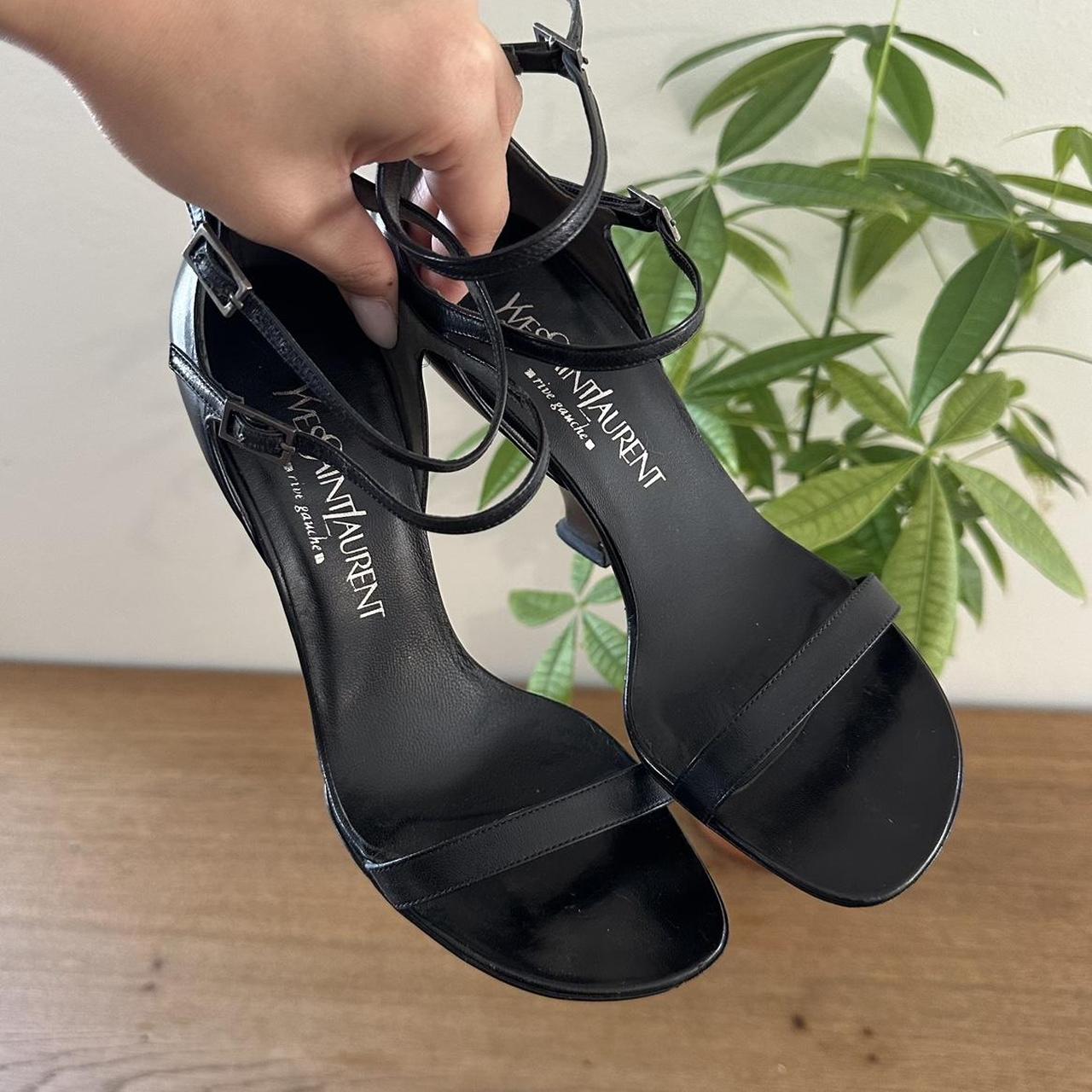 YSL Double Strap Curved Wedge High Heel Women’s... - Depop