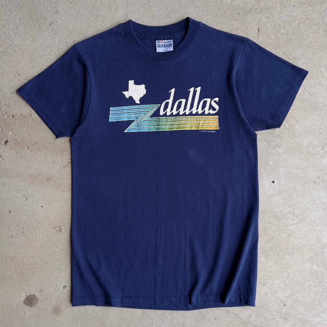 Vintage 1980s Dallas Texas Blue Gradient Graphic... | Depop