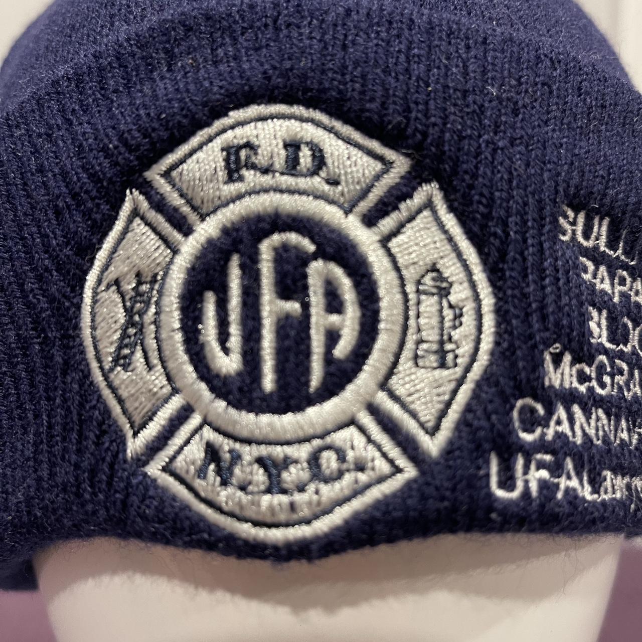 UFA Fdny Firefighter Lawyers Skull Cap Beanie Hat in... - Depop