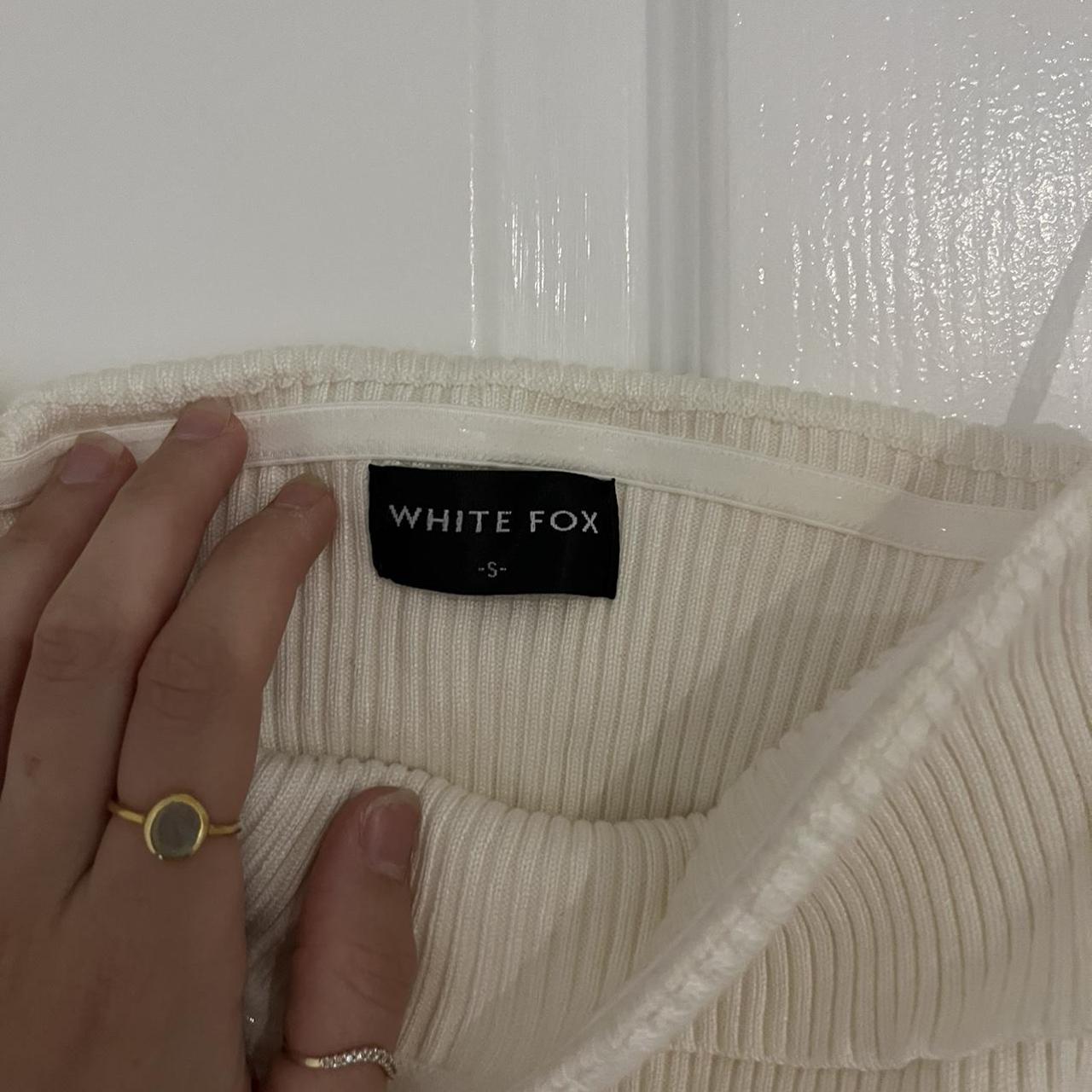 White fox cream knit top never worn - tag removed - Depop