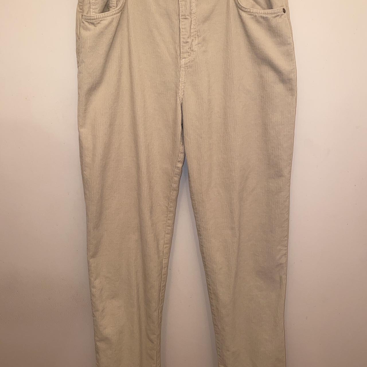 Cream corduroy kickers pants - Depop