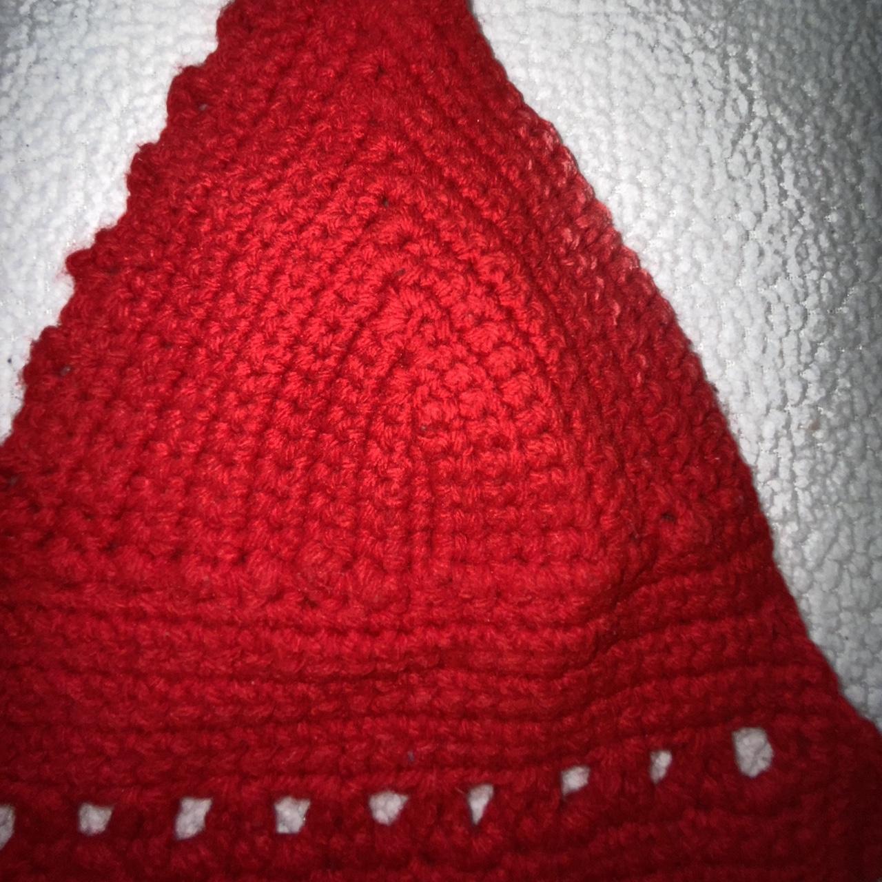 Cute red top perfect color for fall fits Red crochet... - Depop