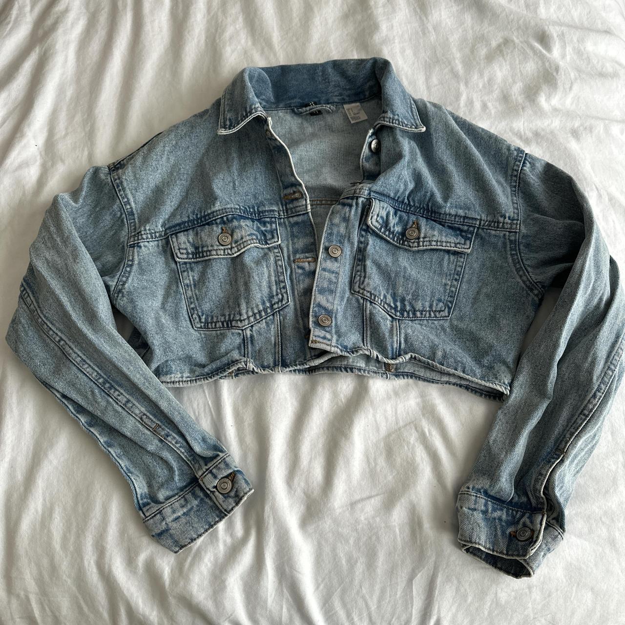 H&M cropped denim jacket #hm #denimjacket... - Depop