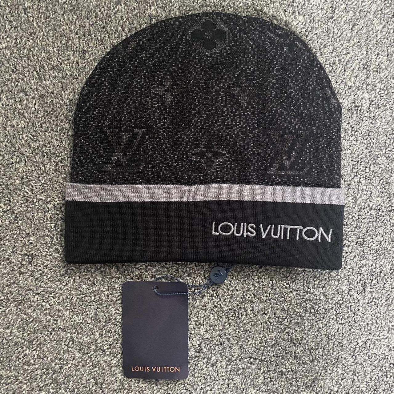 Louis Vuitton LV Monogram Eclipse Beanie/Hat -... - Depop