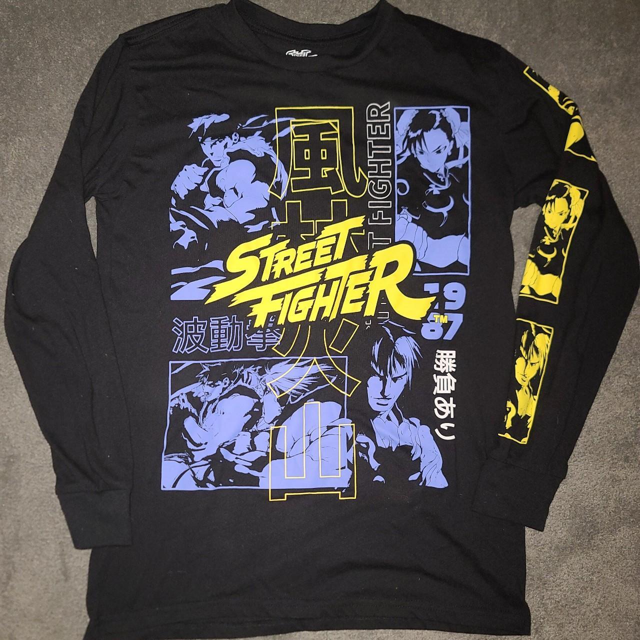 official street fighter long sleeved graphic shirt... | Depop