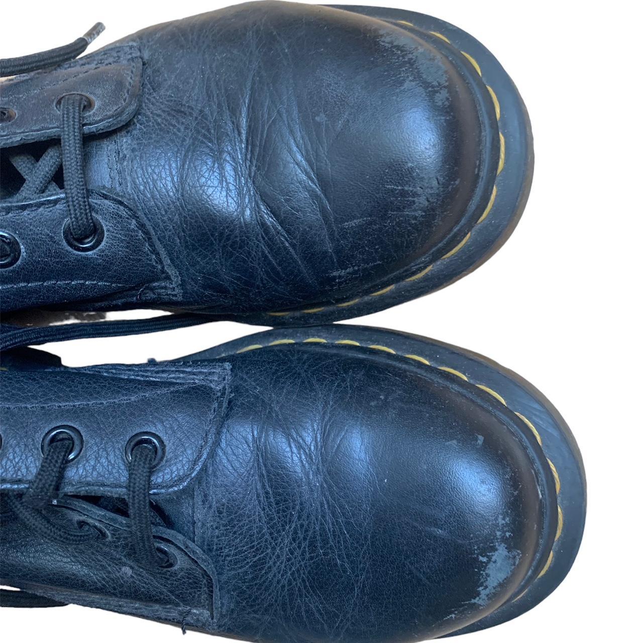 Hardly worn thin soft leather doc martens / dr... - Depop